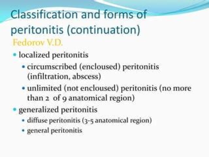 What is the difference between localized and generalized peritonitis ...